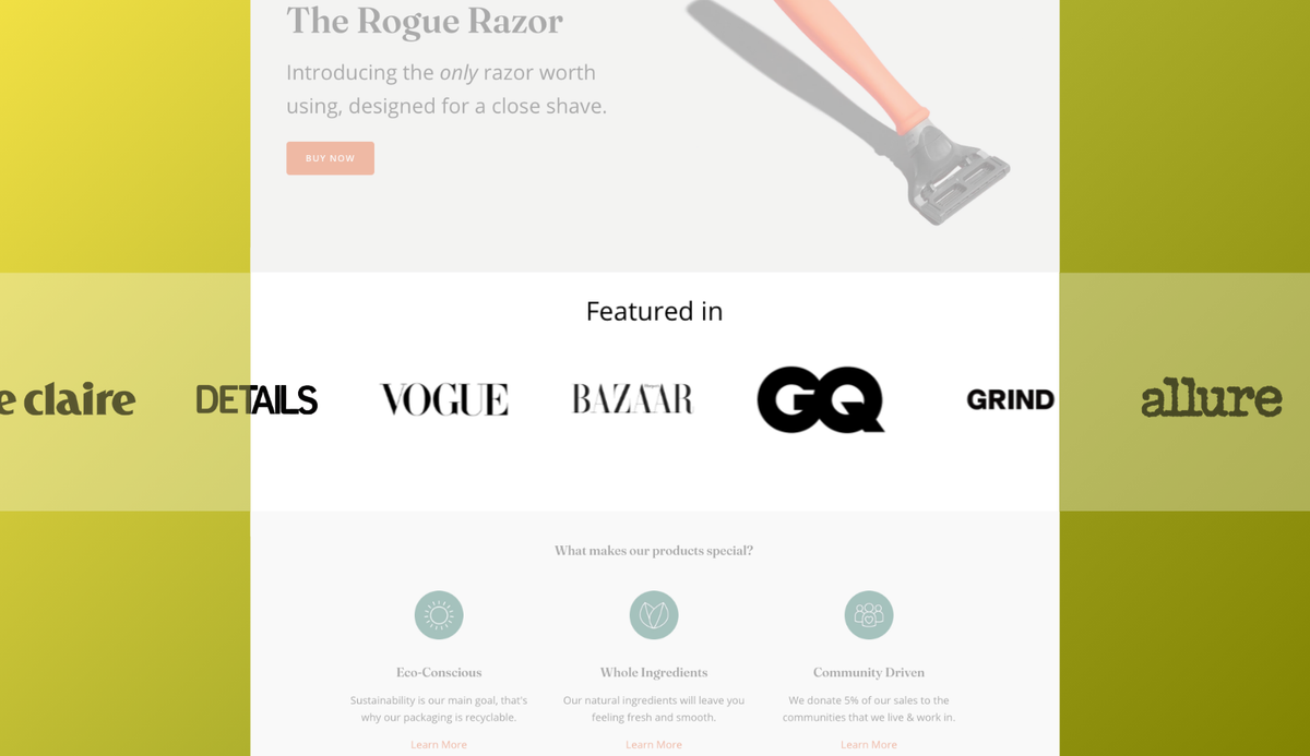 Bring your brand story to life with scrolling images